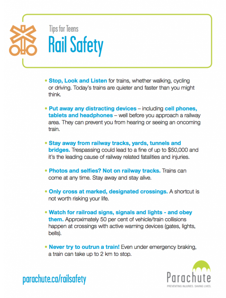 Rail safety – Parachute