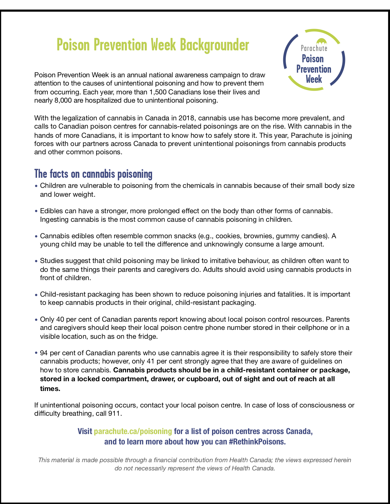 Poison Prevention Week – Parachute