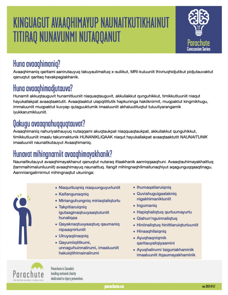 Concussion resources for health professionals – Parachute